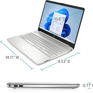 HP 2022 Newest 15.6" Micro-Edge Touch-Screen Laptop - Intel Core i5-1135G7, Iris Xe Graphics, Long Battery Life, Full-Size Keyboard, Silver, Win 11s, w/Mouse Pad (16GB RAM | 1TB PCIe SSD)