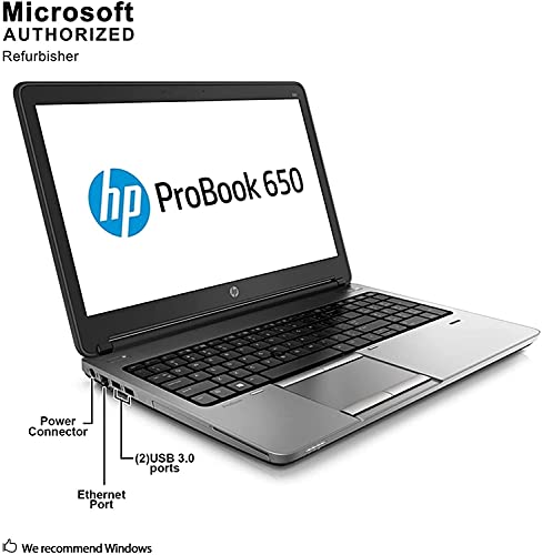 HP ProBook 650 G1 15.6inch Business Laptop, Super Fast Intel Quad Core i7-4800MQ Up To 3.7 GHz, 16GB DDR3, 512GB SSD, DVD, Webcam, USB 3.0, Win 10 Pro Black 15-15.99 inches