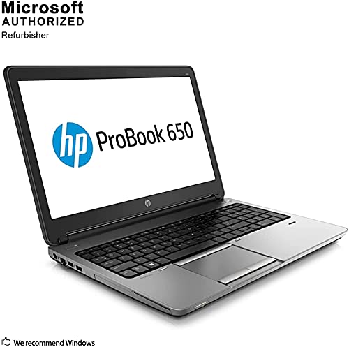 HP ProBook 650 G1 15.6inch Business Laptop, Super Fast Intel Quad Core i7-4800MQ Up To 3.7 GHz, 16GB DDR3, 512GB SSD, DVD, Webcam, USB 3.0, Win 10 Pro Black 15-15.99 inches