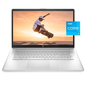 HP 17 Laptop PC, 11th Gen Intel Core i3-1125G4, 8 GB RAM, 256 GB SSD Storage, 17.3-inch HD+ Touchscreen, Windows 10 Home, Long Battery Life, HD Web-cam & Dual Microphones (17-cn0010nr, 2021) Silver