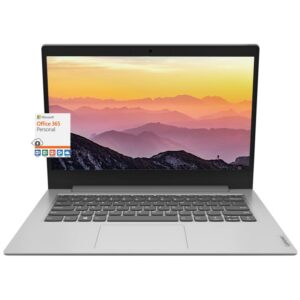 lenovo ideapad 1 bussiness laptop 14″ hd display, intel pentium silver n5030 processor(4-core, up to 3.1 ghz), 4gb ram, 256gb nvme ssd, webcam, win 11 s w/1 year microsoft 365