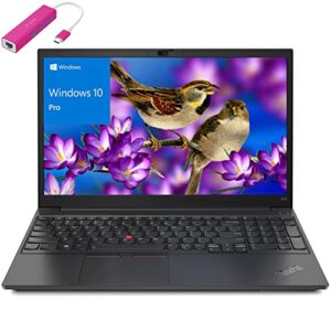 lenovo thinkpad e15 15.6″ fhd business laptop computer, intel quad-core i7-1165g7 up to 4.7ghz, 16gb ddr4 ram, 1tb pcie ssd, wifi 6, bluetooth 5.2, backlit keyboard, windows 10 pro, ipuzzl type-c hub