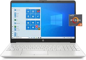 hp 2021 15.6” hd laptop pc amd dual-core ryzen 3 3250u 4gb ddr4 128gb ssd + 1tb hdd amd radeon graphics usb-c hdmi wifi ac rj45 bluetooth webcam fast charge windows 10 home