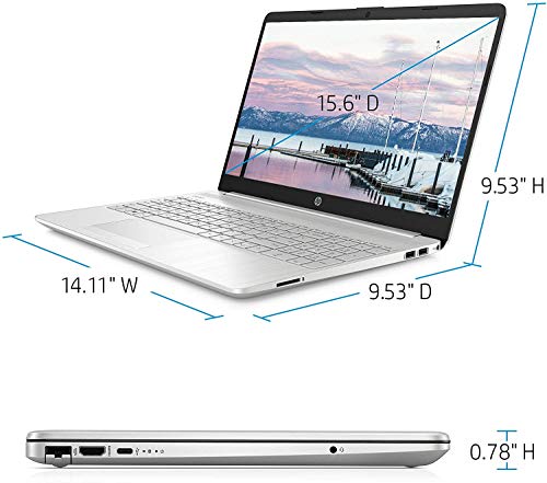 HP 2021 15.6'' HD Laptop PC AMD Dual-Core Ryzen 3 3250U 4GB DDR4 128GB SSD + 1TB HDD AMD Radeon Graphics USB-C HDMI WiFi AC RJ45 Bluetooth Webcam Fast Charge Windows 10 Home