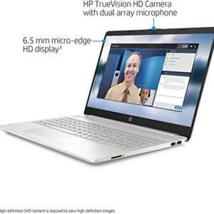 HP 2021 15.6'' HD Laptop PC AMD Dual-Core Ryzen 3 3250U 4GB DDR4 128GB SSD + 1TB HDD AMD Radeon Graphics USB-C HDMI WiFi AC RJ45 Bluetooth Webcam Fast Charge Windows 10 Home