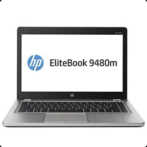 hp elitebook folio 9480m 14in intel core i5-4310u 2.0ghz 8gb 180gb ssd windows 10 professional (renewed)