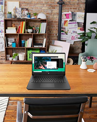 HP 14 Laptop, Intel Celeron N4120, 4 GB RAM, 64 GB Storage, 14-inch HD Touchscreen, Windows 11 Home, Thin & Portable, 4K Graphics, One Year of Microsoft 365 (14-dq0060nr, 2021, Jet Black)