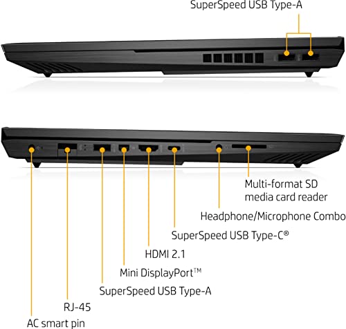 HP Omen 16 Gaming Laptop 16.1” FHD IPS 144Hz 7ms (100% sRGB) 11th Gen Intel 8-Core i7-11800H 32GB RAM 1TB SSD Geforce RTX 3060 6GB Backlit Thunderbolt Win11 Black + HDMI Cable