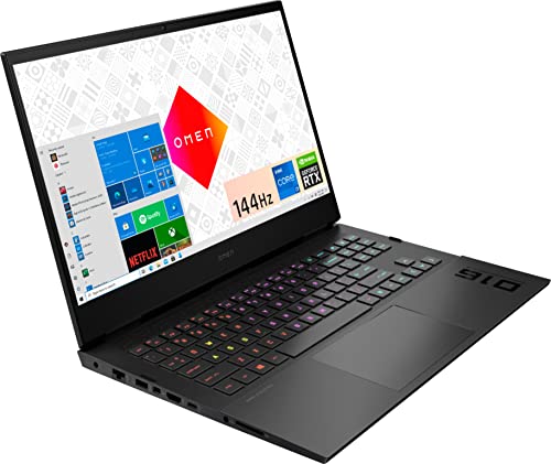 HP Omen 16 Gaming Laptop 16.1” FHD IPS 144Hz 7ms (100% sRGB) 11th Gen Intel 8-Core i7-11800H 32GB RAM 1TB SSD Geforce RTX 3060 6GB Backlit Thunderbolt Win11 Black + HDMI Cable