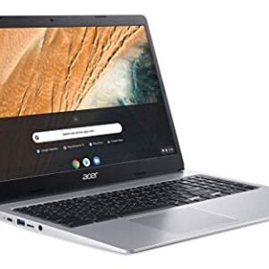 Acer 2022 Chromebook 315 15.6" Full HD 1080p IPS Touchscreen Laptop PC, Intel Celeron N4020 Dual-Core Processor, 4GB DDR4 RAM, 64GB eMMC, Webcam, WiFi, 12 Hrs Battery Life, Chrome OS, Silver