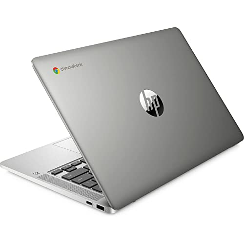 HP Chromebook 14a-na0052tg 14" HD (1366 x 768) Anti Glare, Intel Celeron N4120 Processor, Intel UHD Graphics 600, 4GB LDDR4 RAM, 64GB eMMC Storage, Wifi & Bluetooth Chrome OS, Mineral Silver (Renewed)