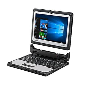 Panasonic Toughbook 33, CF-33, Intel i5-7300U, 12" QHD Touch+Digitizer, 8GB RAM, 256GB SSD, Webcam, 8MP Rear Camera, dGPS, 4G LTE, 2D Bar Laser, Dual Pass, Premium Keyboard, Win 10 Pro (Renewed)