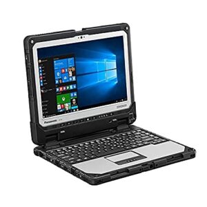 Panasonic Toughbook 33, CF-33, Intel i5-7300U, 12" QHD Touch+Digitizer, 8GB RAM, 256GB SSD, Webcam, 8MP Rear Camera, dGPS, 4G LTE, 2D Bar Laser, Dual Pass, Premium Keyboard, Win 10 Pro (Renewed)