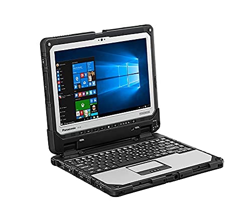 Panasonic Toughbook 33, CF-33, Intel i5-7300U, 12" QHD Touch+Digitizer, 8GB RAM, 256GB SSD, Webcam, 8MP Rear Camera, dGPS, 4G LTE, 2D Bar Laser, Dual Pass, Premium Keyboard, Win 10 Pro (Renewed)