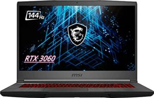 msi gf65 15.6″ 144hz gaming laptop – intel core i5-10500h nvidia geforce rtx3060 laptop gpu, backlit keyboard, wi-fi 6 windows10. (16gb ram|512gb pcie ssd)