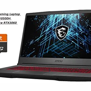 MSI GF65 15.6" 144hz Gaming Laptop - Intel Core i5-10500H NVIDIA GeForce RTX3060 Laptop GPU, Backlit Keyboard, Wi-Fi 6 Windows10. (16GB RAM|512GB PCIe SSD)