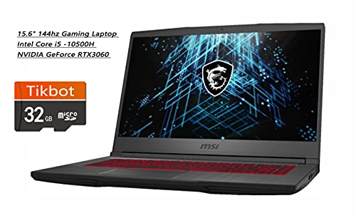 MSI GF65 15.6" 144hz Gaming Laptop - Intel Core i5-10500H NVIDIA GeForce RTX3060 Laptop GPU, Backlit Keyboard, Wi-Fi 6 Windows10. (16GB RAM|512GB PCIe SSD)