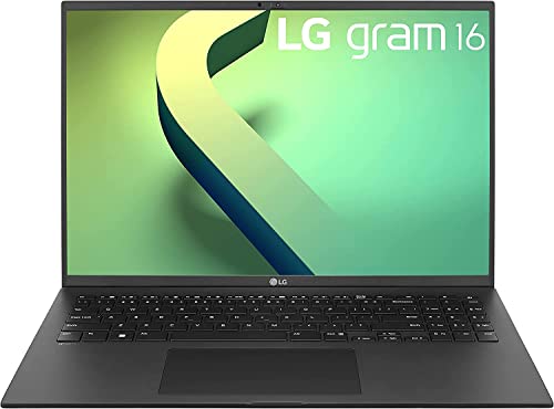 LG Gram 16" WQXGA Ultralight Laptop (2023 New) | 12-Core Intel i7-1260P | 2560x1600 IPS Screen | Backlit Key | Fingerprint | Thunderbolt4 | WiFi 6E | 16GB LPDDR5 RAM | 1TB SSD Storage | Win11 Pro