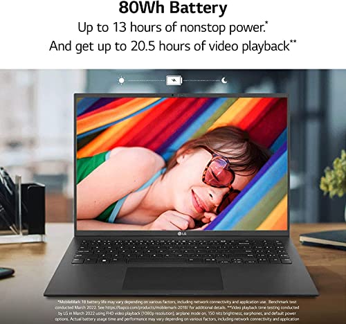 LG Gram 16" WQXGA Ultralight Laptop (2023 New) | 12-Core Intel i7-1260P | 2560x1600 IPS Screen | Backlit Key | Fingerprint | Thunderbolt4 | WiFi 6E | 16GB LPDDR5 RAM | 1TB SSD Storage | Win11 Pro