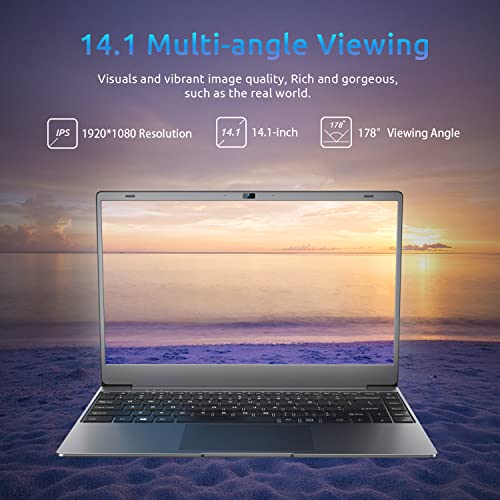 Bmax X14 Pro 14.1" Laptop AMD Ryzen 5 3450U (up to 3.5GHz) 8GB DDR4 512GB SSD Gaming Laptop 1920x1080 FHD Thin Traditional Computers Expandable 1TB SSD, HDMI, BT, USB3.0, 2.4G/5G WiFi