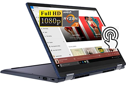 Lenovo 2022 Newest Yoga 6 13 2-in-1 13.3" FHD IPS Touchscreen Laptop, AMD Octa-Core Ryzen 7 5700U(Beats i7-10510U), 16GB RAM, 1TB SSD, Backlit KB, Fingerprint Reader, WiFi 6, Windows 11, Blue+JVQ MP