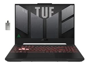 asus 2023 tuf a15 15.6″ 144hz fhd gaming laptop, amd ryzen 7 6800h, 32gb ddr5 ram, 1tb pcie ssd, rgb backlit keyboard, nvidia geforce rtx 3050ti, 720p hd camera, win 11 pro, gray, 32gb usb card