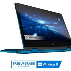 Newest Gateway Touchscreen 11.6 HD 2-in-1 Convertible Laptop in Blue Intel N4020 4GB RAM 64GB SSD Mini-HDMI Webcam Windows 10 S