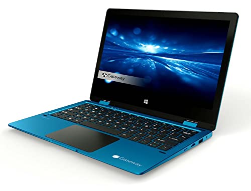 Newest Gateway Touchscreen 11.6 HD 2-in-1 Convertible Laptop in Blue Intel N4020 4GB RAM 64GB SSD Mini-HDMI Webcam Windows 10 S