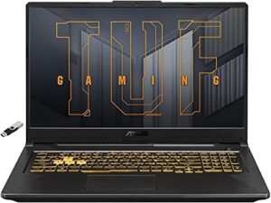 2022 asus tuf fx706he gaming laptop 17.3” 144hz fhd display intel 6-core i5-11260h 32gb ddr4 1tb nvme ssd – nvidia geforce rtx 3050ti 4gb gddr6 wifi 6 – rgb backlit keyboard rj45 win 10 pro