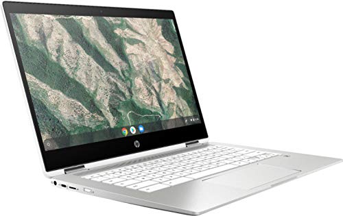 HP Chromebook x360-14" HD Touch - Celeron N4000-4GB - 32GB eMMC - Silver White