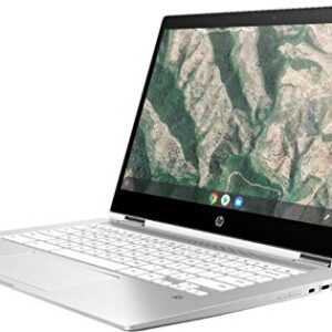 HP Chromebook x360-14" HD Touch - Celeron N4000-4GB - 32GB eMMC - Silver White