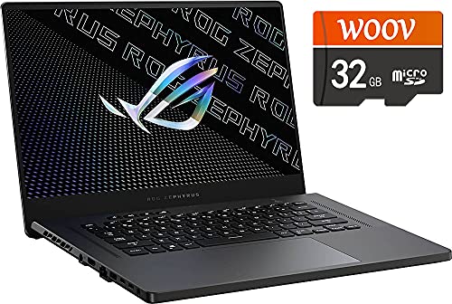 ASUS ROG Zephyrus 15.6" QHD 165Hz IPS Gaming Laptop,AMD Ryzen 9 5900HS, NVIDIA GeForce RTX 3070, Wi-Fi 6, RGB Keyboard, Bluetooth, Eclipse Grey + 32GB SD Card (40GB RAM | 2TB PCIe SSD)