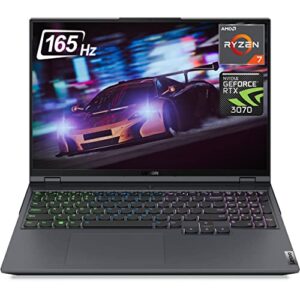 lenovo legion 5 pro gaming laptop, 16″ wqxga 165hz display, amd ryzen 7 5800h processor, geforce rtx 3070, 32gb ram, 1tb ssd, rgb backlit keyboard, hd webcam, wi-fi 6, windows 11 home, storm gray