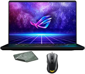 asus rog zephyrus gu603 gaming & entertainment laptop (intel i9-12900h 14-core, 40gb ddr5 4800mhz ram, 4tb pcie ssd, rtx 3070 ti, 16.0″ 165hz win 11 pro) with tuf gaming m3 , tuf gaming p3