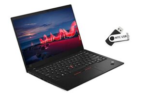 lenovo thinkpad x1 carbon gen 9 laptop, 14.0″ fhd ips 400 nits, intel core i7-1165g7 up to 4.90 ghz, uhd graphics, 16gb ram, 1tb pcie ssd, win 10 pro 64/win 11, black, with mtc 32gb usb drive