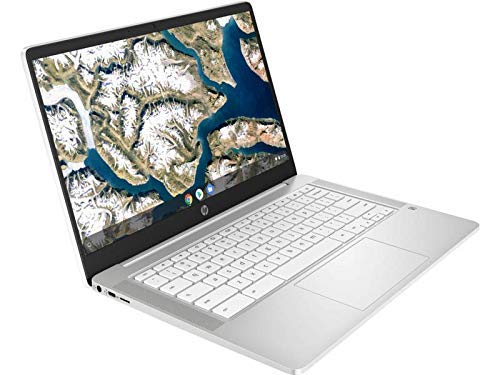 HP Chromebook - 14a-na0022od 14" Intel Pentium Silver N5030 1.1 GHz Intel UHD Graphics 605 4 GB RAM 64 GB eMMC Chrome OS BT Webcam Ceramic White (Renewed)