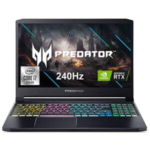 acer predator triton 300 gaming laptop, intel i7-10750h, nvidia geforce rtx 2070 max-q, 15.6″ fhd 240hz 3ms ips display, 16gb dual-channel ddr4, 512gb nvme ssd, wifi 6, rgb backlit kb, pt315-52-73wt