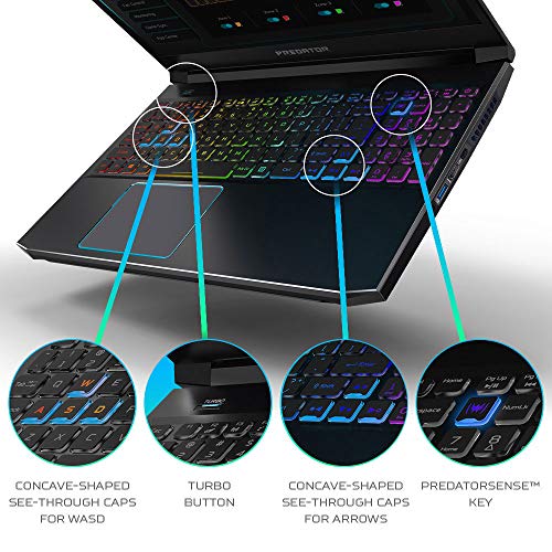 Acer Predator Triton 300 Gaming Laptop, Intel i7-10750H, NVIDIA GeForce RTX 2070 Max-Q, 15.6" FHD 240Hz 3ms IPS Display, 16GB Dual-Channel DDR4, 512GB NVMe SSD, WiFi 6, RGB Backlit KB, PT315-52-73WT