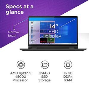 Lenovo Flex 5 Laptop, 14.0" FHD Touch Display, AMD Ryzen 5 5500U, 16GB RAM, 256GB Storage, AMD Radeon Graphics, Windows 11 Home, Graphite Grey