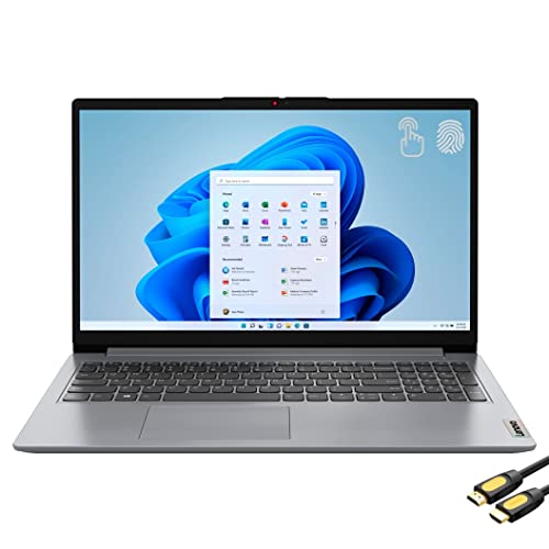 Lenovo IdeaPad Touchscreen Laptop, 15.6" FHD, AMD 8-Core Ryzen 7 5700U (Beat i7-10870H), 16GB RAM, 512GB PCIe SSD, USB-C, HDMI, WiFi 6, Webcam, KeyPad, FP Reader, SPS HDMI Cable, Cloud Grey, Win 11