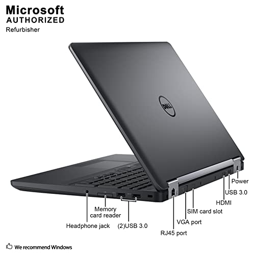 Dell Precision 3510 15.6" Business Laptop, Intel Core I7-6820HQ 2.7GHZ, 16G DDR4, 500G, HDMI, VGA, USB 3.0, Windows 10 Pro 64 Bit-Multi-Language Supports En/Fr/Sp(Renewed).