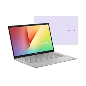 asus vivobook s15 s533 thin and light laptop, 15.6” fhd display, intel core i5-1135g7, 8gb ddr4 ram, 512gb pcie ssd, wi-fi 6, windows 10 home, ai noise-cancellation, dreamy white, s533ea-dh51-wh