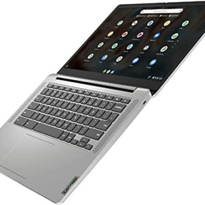 Lenovo Newest Chromebook 14" FHD Touchscreen Laptop for Business,Student, Octa-Core MediaTek MT8183, 4GB RAM, 64GB eMMC+64GB Card, WiFi, Webcam, 10+ Hours Battery, Chrome OS, Arctic Grey, TECL Bundle