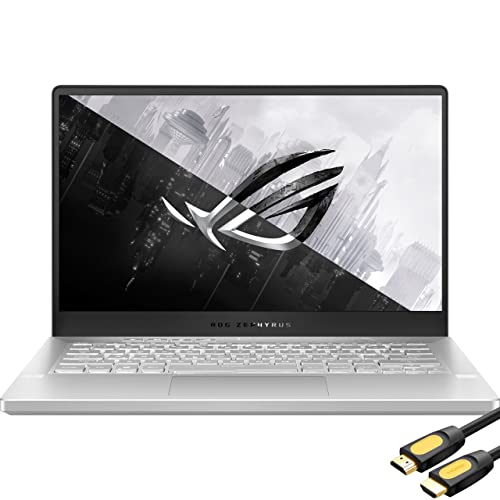 ASUS ROG Zephyrus 3060 Gaming Laptop, 14" FHD 144Hz, AMD Ryzen 7 5800HS Octa-Core up to 4.4GHz, GeForce RTX 3060, 24GB RAM, 1TB PCIe SSD, USB-C, WiFi 6, SPS HDMI Cable, Win 11 Home, Moonlight White