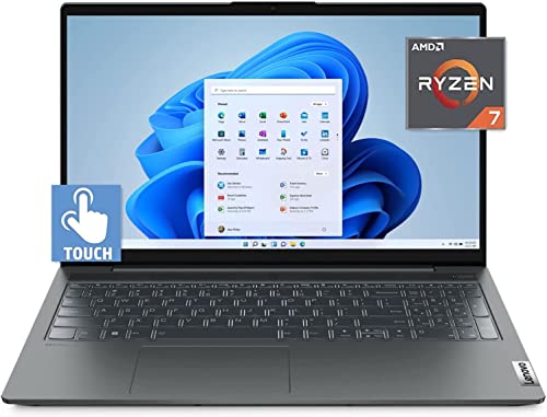 Lenovo IdeaPad 5 Laptop - 15.6" FHD 1080p IPS Touch – AMD Ryzen 7 5825U - 16GB RAM - 1TB PCIe SSD - FHD Webcam – Fingerprint - Windows 11 Home - w/Mouse Pad