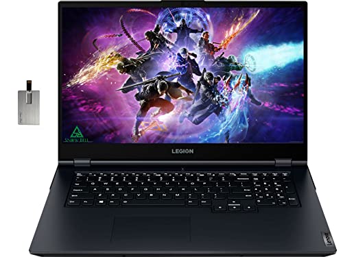 Lenovo 2023 Legion 5 17.3" 144Hz Gaming Laptop, AMD Ryzen 7 5800H, 8GB RAM, 512GB PCIe SSD, NVIDIA GeForce RTX 3050, Backlit Keyboard, Phantom Blue, Windows 11, 32GB SnowBell USB Card