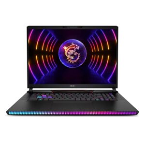 msi raider ge78 hx 17.3″ qhd+ 240hz gaming laptop: intel core i9-13980hx, rtx 4080, 64gb ddr5, 2tb nvme ssd, thunderbolt 4, usb-type c, cooler boost 5, win 11 pro: dark grey 13vh-080us