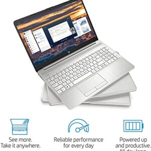 HP Laptop 15.6 HD Touchscreen for Business 2022, Intel Core i5-1135G7 (Beat i7-1065G7), 16GB RAM, 512GB SSD, Backlit Keyboard, HDMI, WiFi, Webcam, Windows 10 + CUE Accessories, Silver