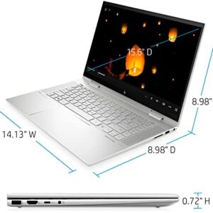 HP 2022 Envy X360 15.6" FHD IPS Touchscreen 2-in-1 Laptop 12th Intel Core i7-1260P 12-Core Iris Xe Graphics 64GB DDR4 2TB SSD Thunderbolt 4 WiFi 6 Backlit KB FP Reader Win 10 Pro w/ RATZK 32GB USB