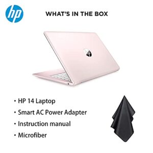 2021 Newest HP Premium 14 inch HD Laptop, Intel Dual-Core Processor Up to 2.6GHz, 4GB RAM, 64GB eMMC Storage, Webcam, Bluetooth, HDMI, Wi-Fi, Rose Pink, Windows 10 with 1 Year Microsoft 365 (Renewed)